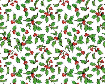 NICHOLAS Greetings White J Wecker Frisch Riley Blake Designs Christmas ...