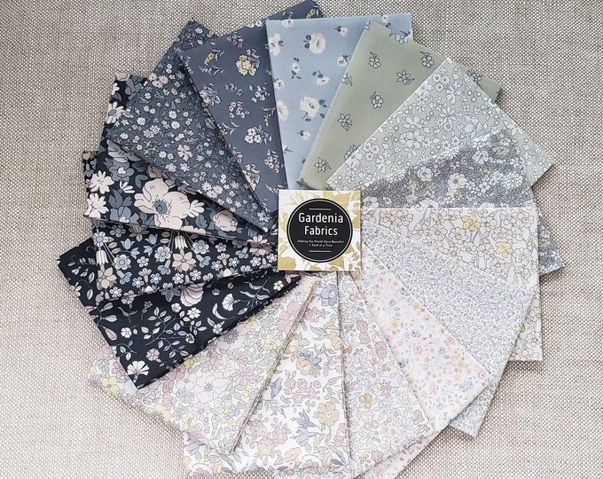 FLOWER SHOW PEBBLE 15 Fat Quarter Bundle - Liberty of London - 100% ...