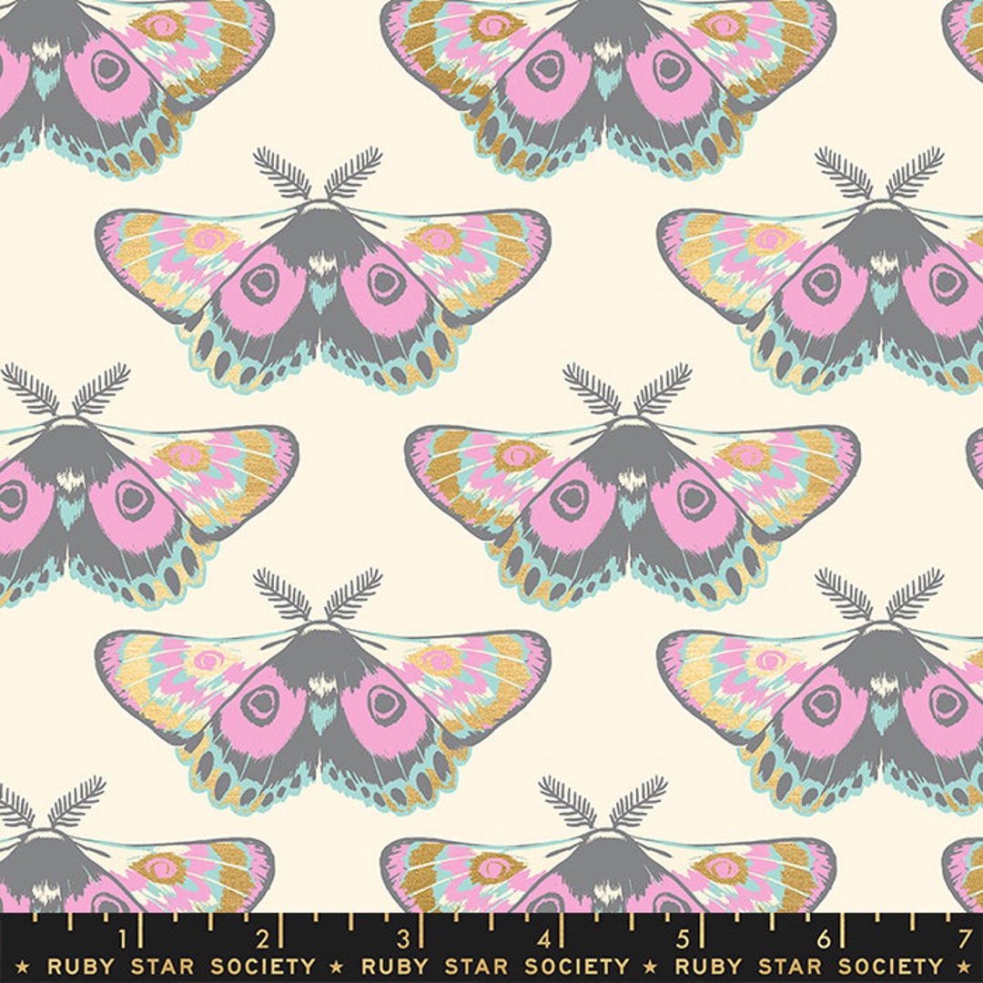 FIREFLY Glow Moth Buttercream Metallic Sarah Watts Ruby Star Society ...