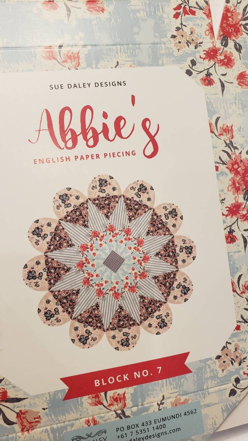 Sue Daley Abbie Number 7 pack EPP quilt pattern paper | Etsy