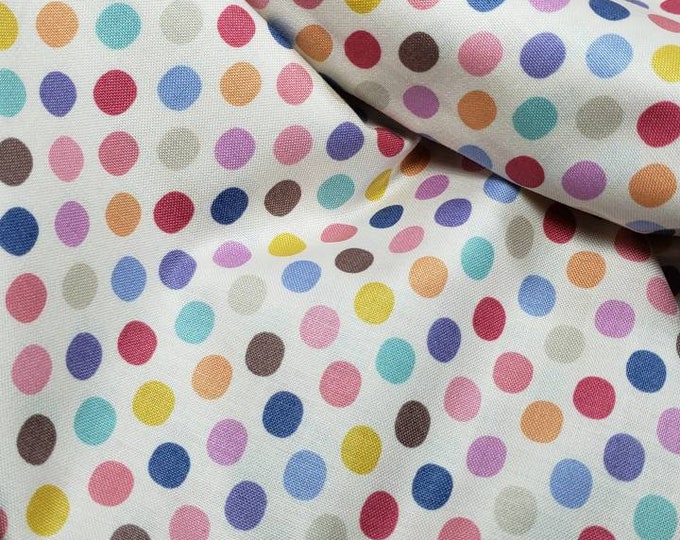 Tilda Plum Dot Dove Multi Polka Dots New 100% Cotton Quilting Fabric ...