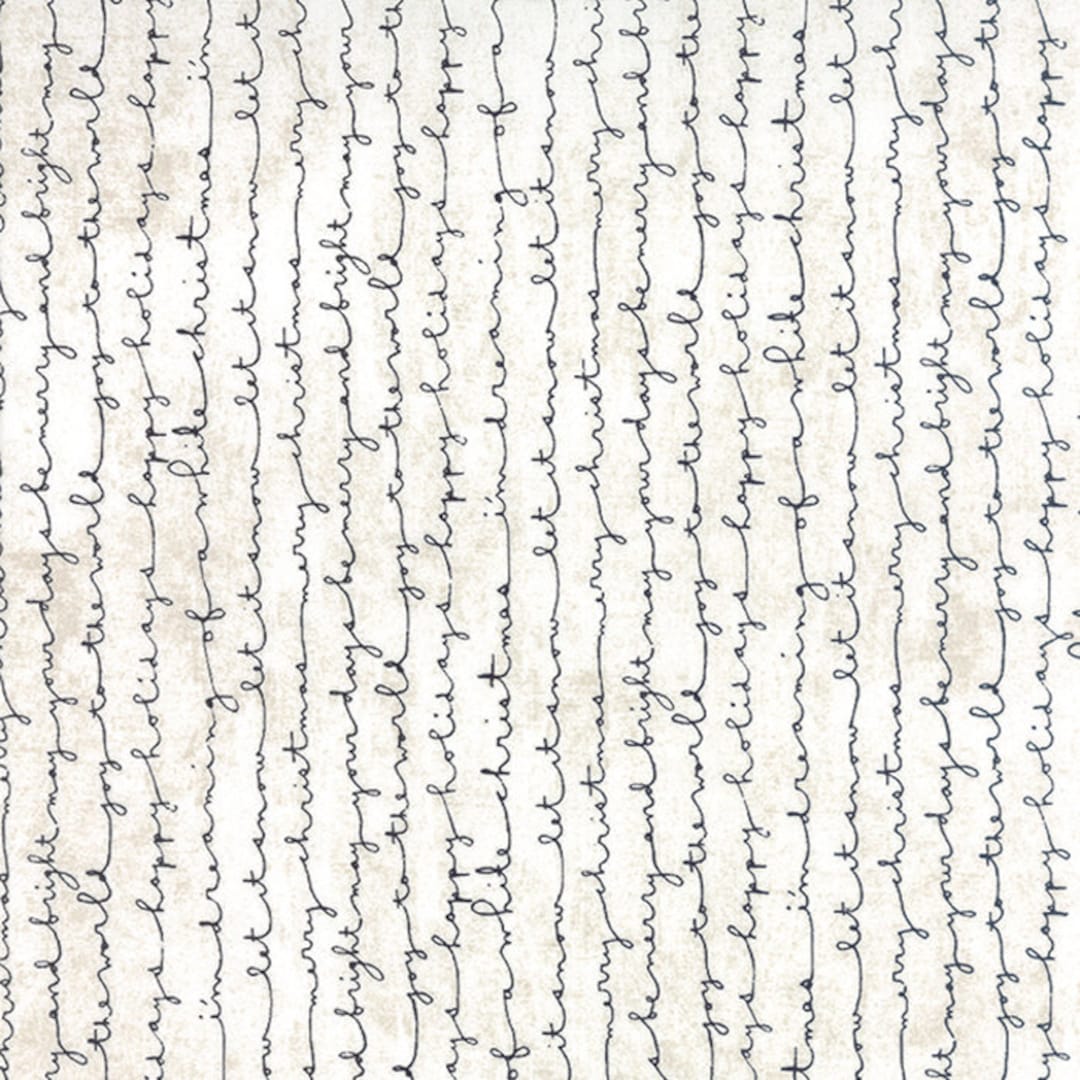 JUNIPER BERRY Text White Black Basic Grey Christmas Fabric Moda Fabrics ...
