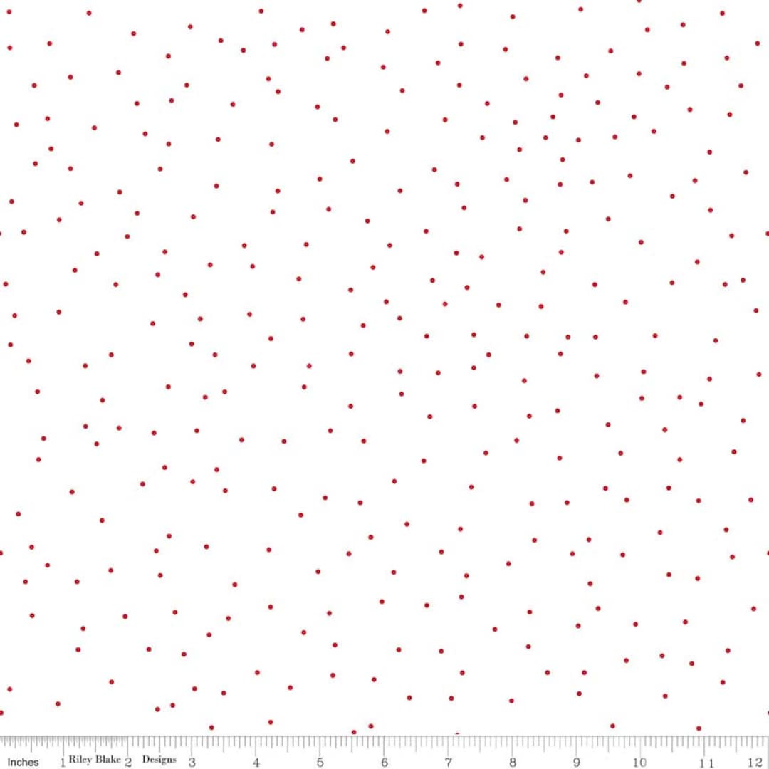 PIN DOT - Red - Dots - Lori Holt - 100% Cotton Quilting Fabric - Riley ...