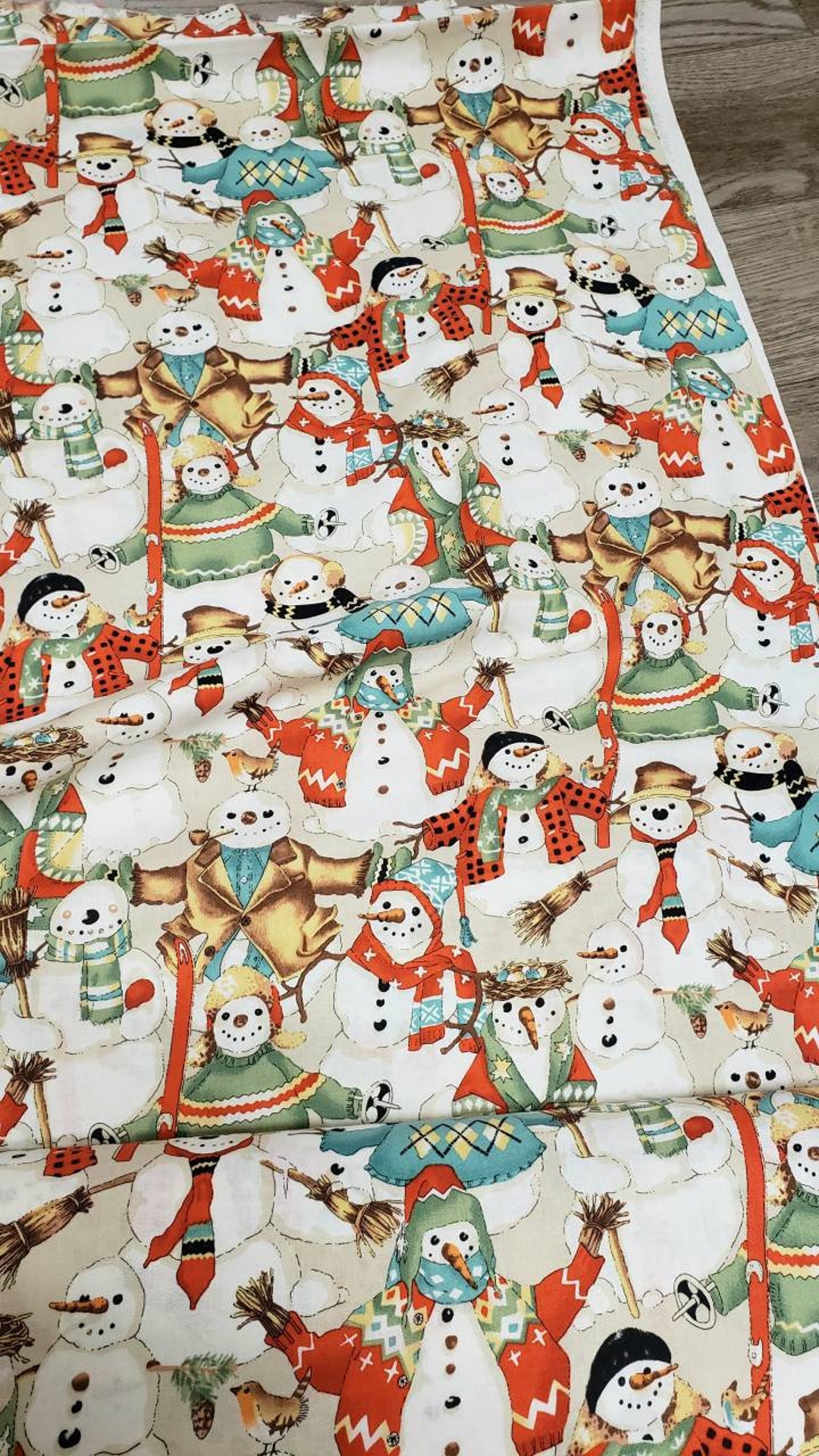 SNOW FRIENDS - Snowman - Snowmen - Stone - Alexander Henry - 100% ...