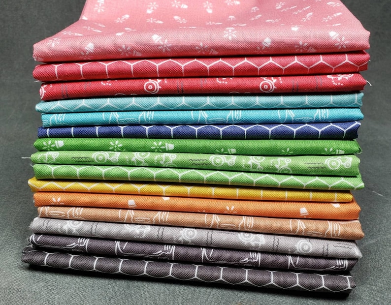FARM GIRL Companion Prints 15 Fat Quarter Bundle Lori - Etsy