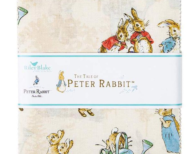 Tale of Peter Rabbit 5 Charm Pack Riley Blake Designs 100% Cotton ...