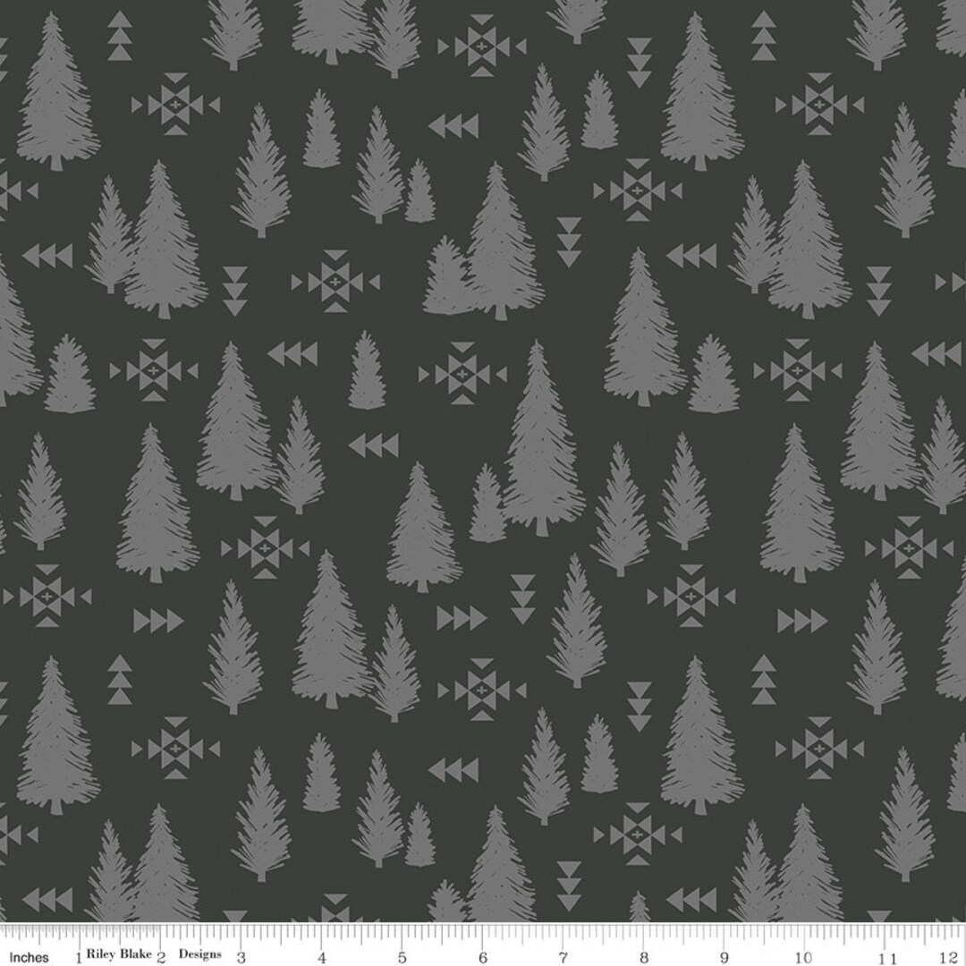 Timberland - Trees Charcoal - RBD Designers - 100% Cotton Quilting ...