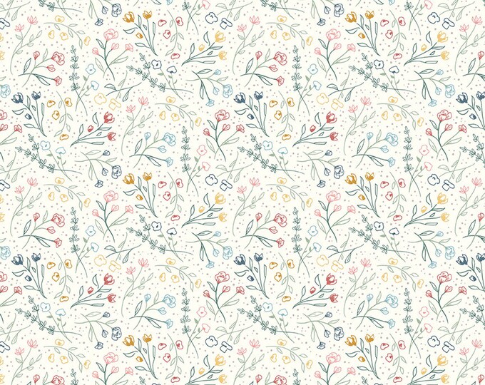 ALBION Wildflowers Cream Amy Smart - 100% Cotton Quilting Fabric ...