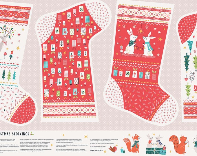 FOREST FRIENDS - Christmas Stocking - Panel - Dashwood Studios - 100 % ...