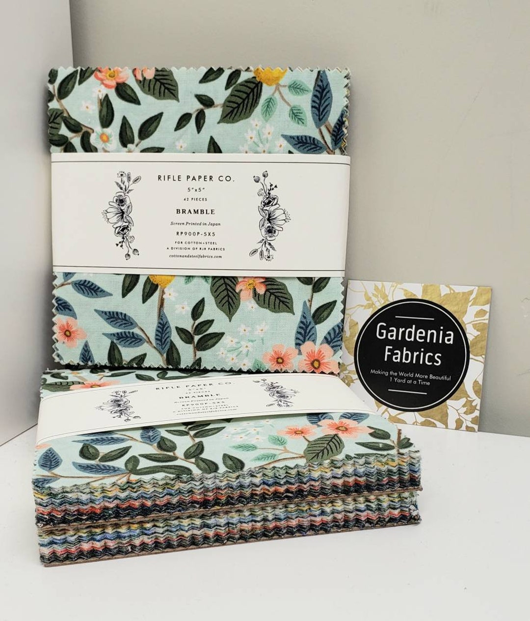 BRAMBLE 5" Charm Pack - Rifle Paper Co - New Cotton Quilting Fabric ...