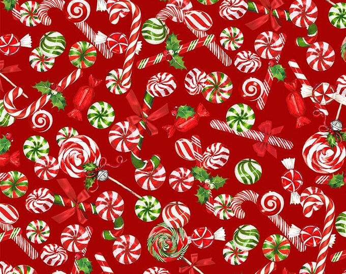 PEPPERMINT CANDY - Peppermints - Red Multi - Michel Design Works - 100% ...