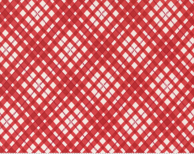 BELLE ISLE Plaid Red Minick & Simpson - 100% Cotton Quilting Fabric ...