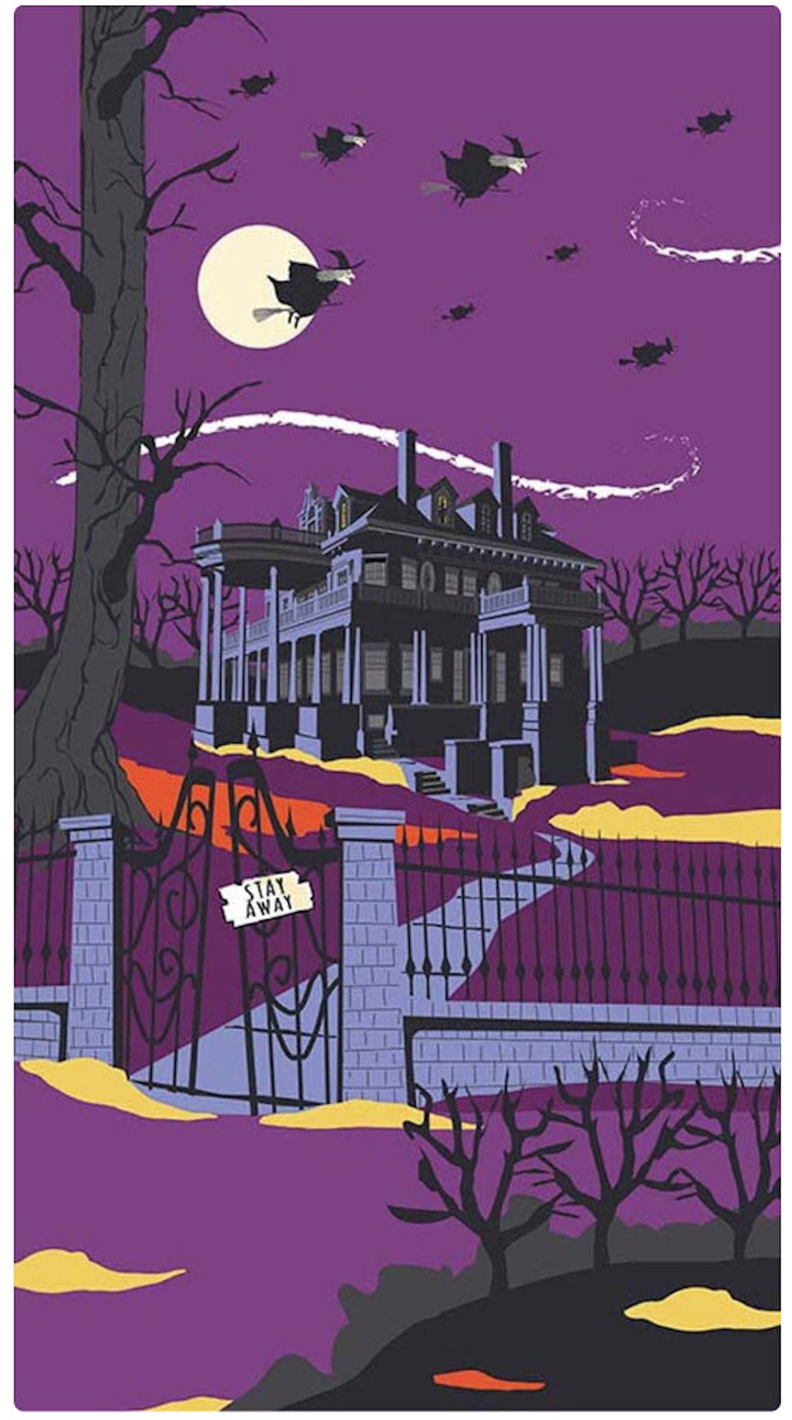 HAUNTED HOUSE - Purple Haunted House PANEL - Carta Bella - Riley Blake ...