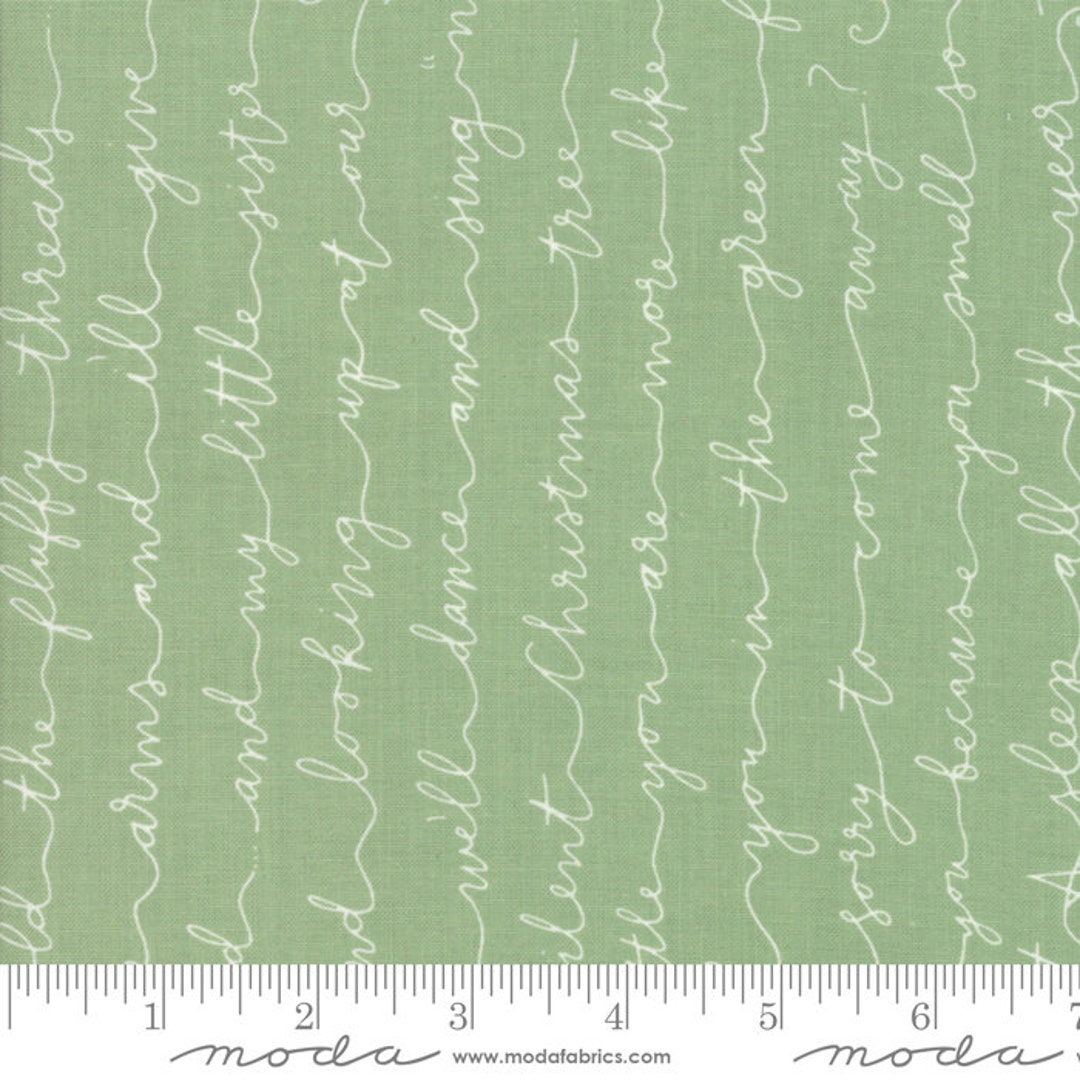 Little Tree Lella Boutique Poem in Pine Green Holiday Fabric Moda ...