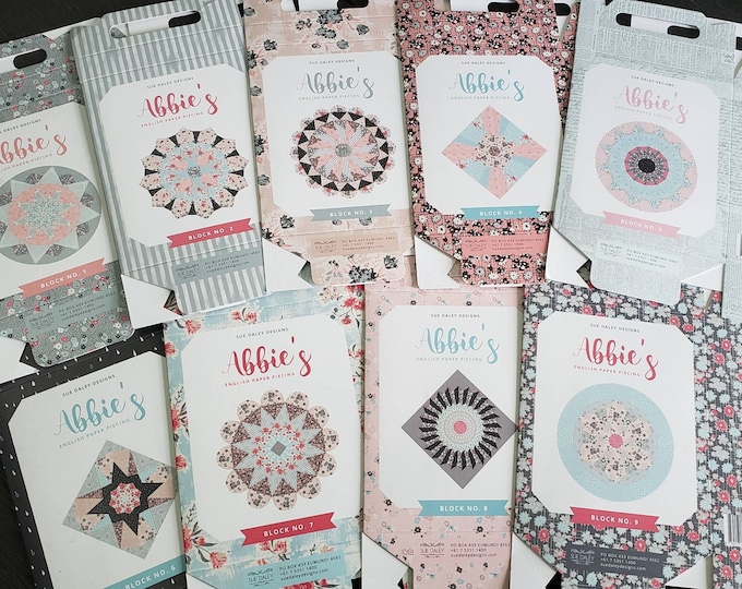 Sue Daley Abbie SET of 9 English Paper Piecing Pattern Kit - English ...