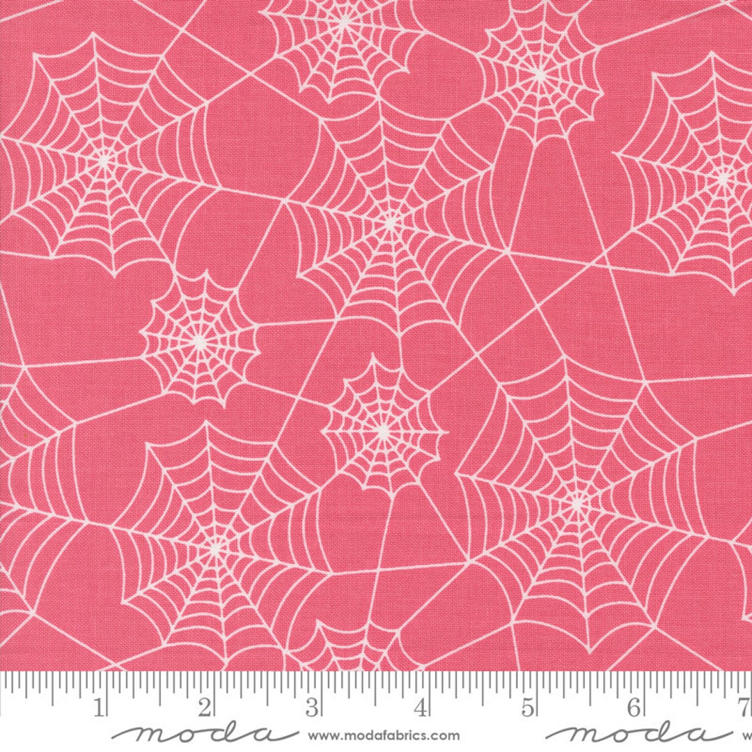 HEY BOO Spider Webs Love Potion Pink Lella Boutique 100% Cotton ...