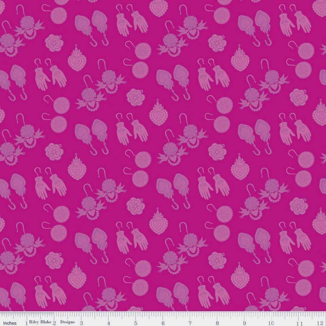 ELEANOR Earrings Fuchsia Crafty Chica - 100% Cotton Quilting Fabric ...