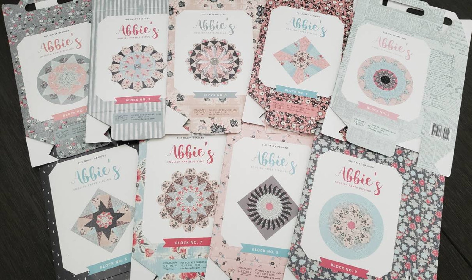 Sue Daley Abbie SET of 9 English Paper Piecing Pattern Kit - English ...