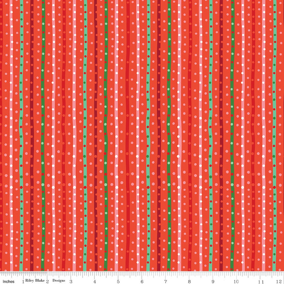 TWAS - Sugarplum Stripe - Stripes - Red - Christmas - Jill Howarth ...