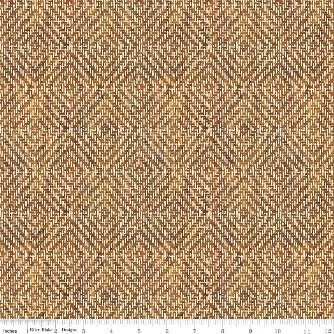 PINEWOOD ACRES Brown Diamond Penny Rose Studio 100% Cotton Quilting ...