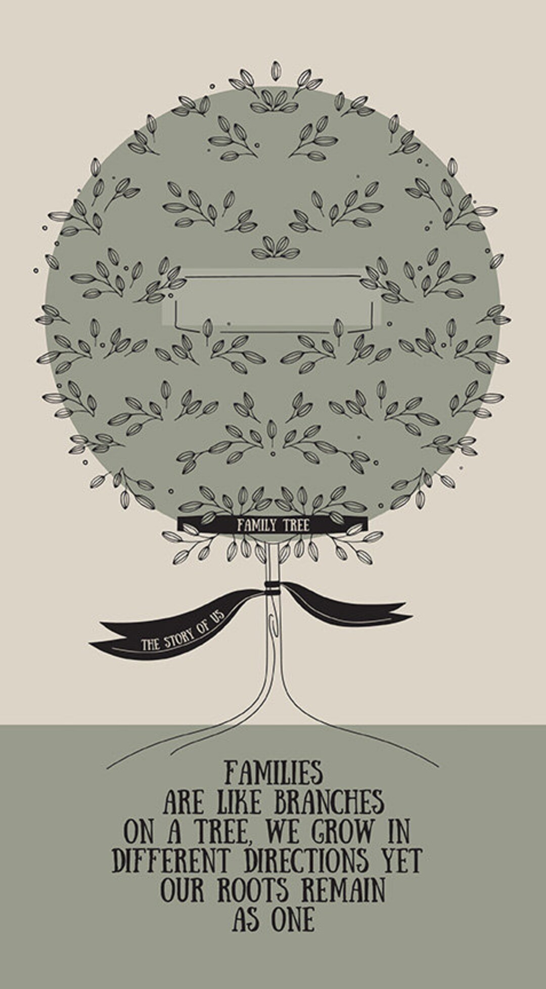 MY HERITAGE Family Tree Parchment Fabric Panel - 24" X 42" - Cotton ...