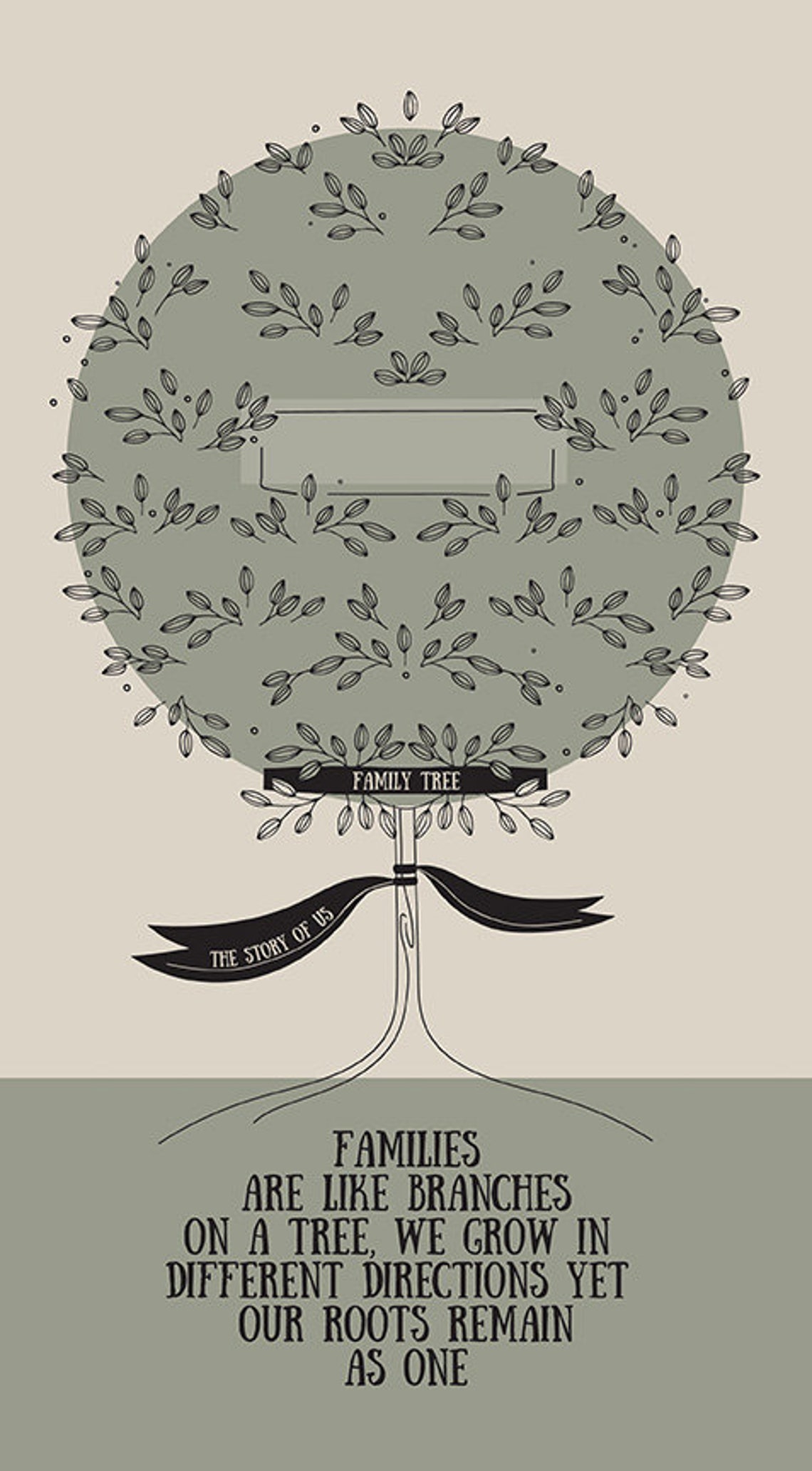 MY HERITAGE Family Tree Parchment Fabric Panel - 24" X 42" - Cotton ...