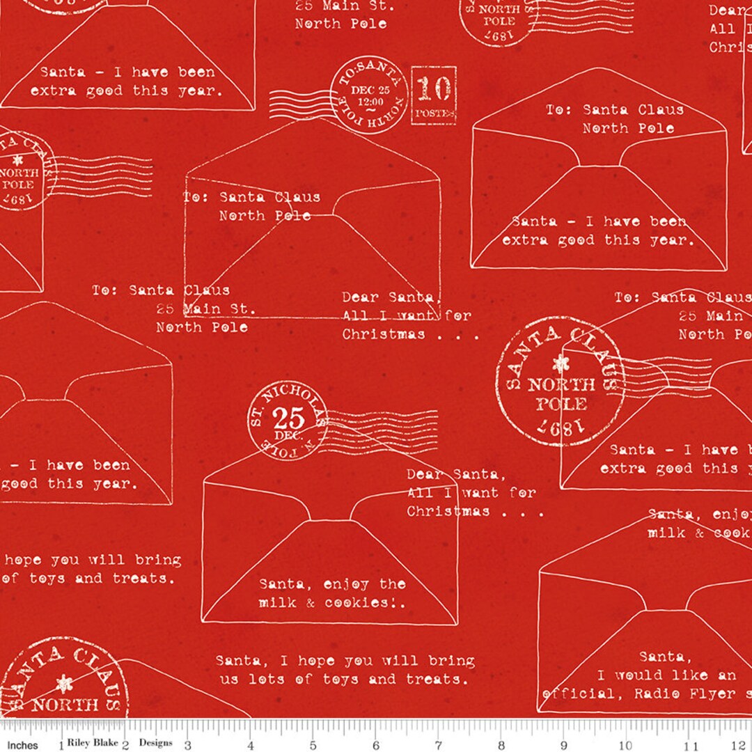 NICHOLAS - Letters to Santa - Red - J Wecker Frisch - Riley Blake ...