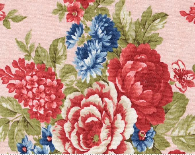 BELLE ISLE Main Floral Blush Pink Minick & Simpson - 100% Cotton ...