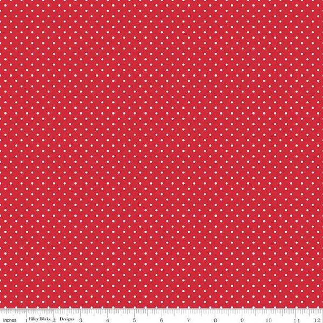 Swiss Dots Red With White Dots - Riley Blake Designs New 100% Cotton ...