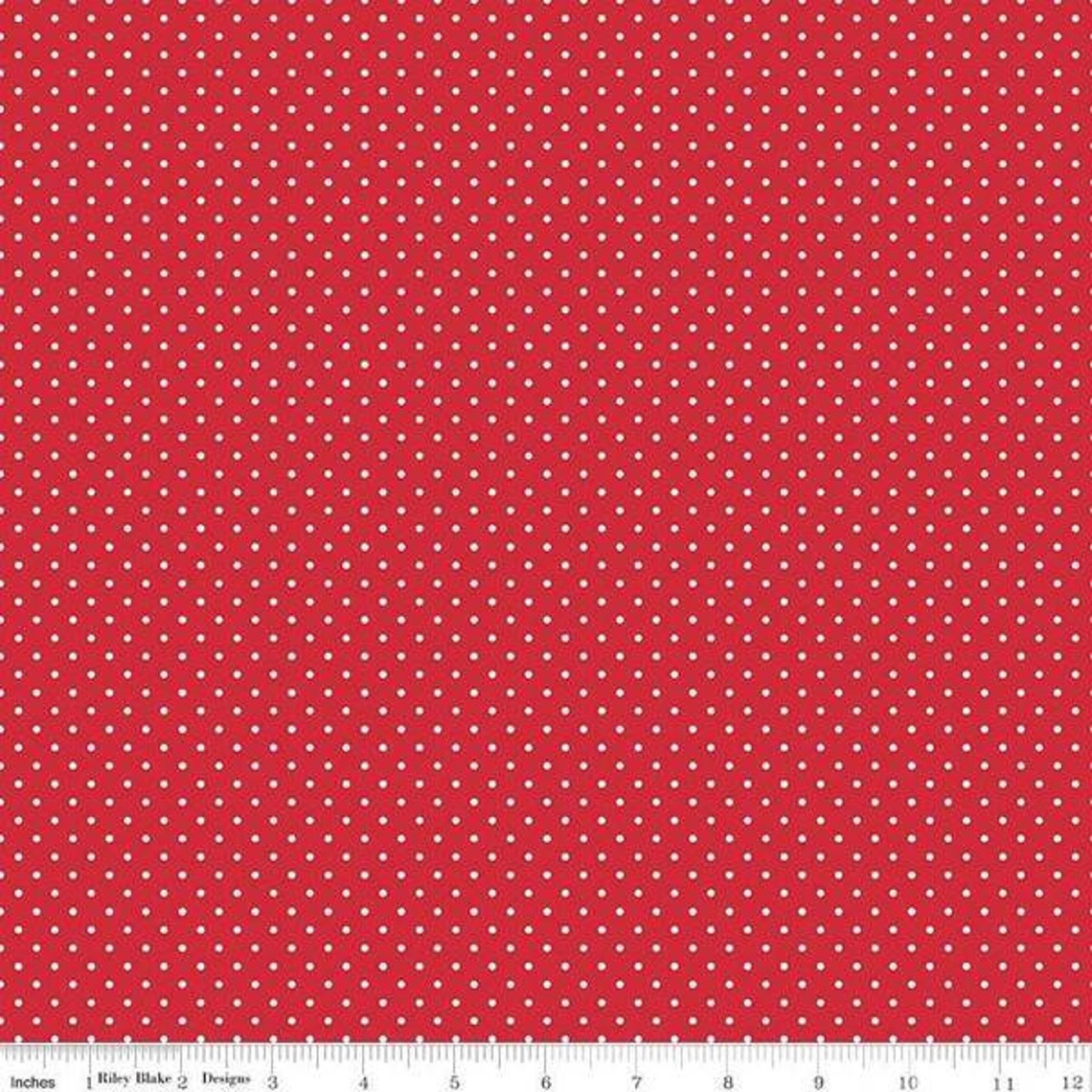 Swiss Dots Red With White Dots Riley Blake Designs New 100% - Etsy