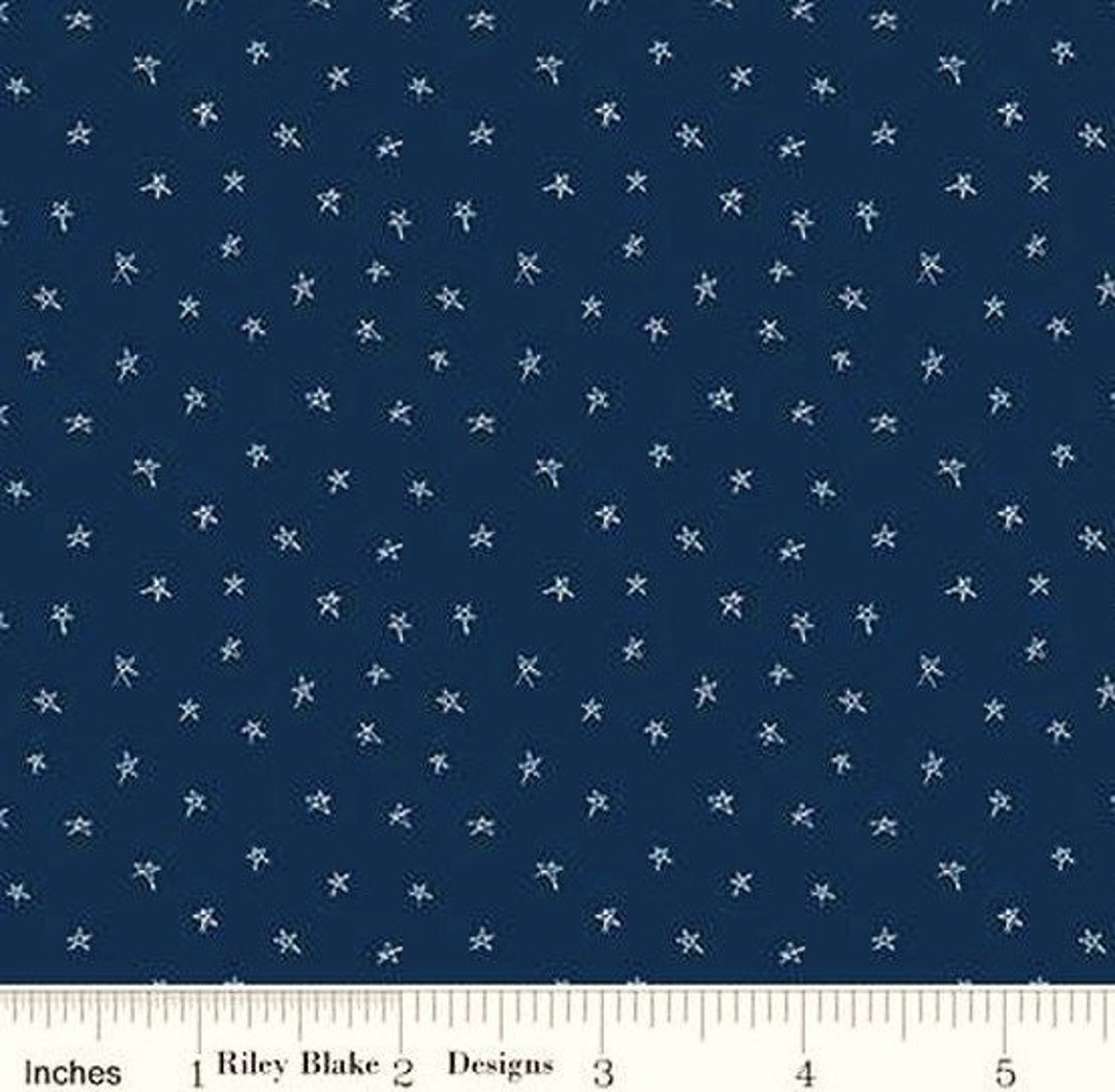 PETS Stars Mini Stars Navy Blue Lori Whitelock Riley Black Designs 100% ...