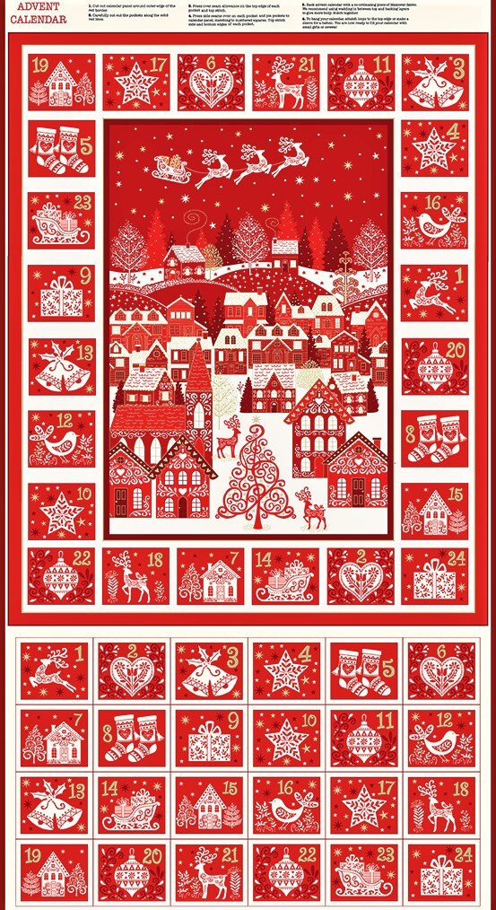 SCANDI 2022 Advent Calendar Panel - Multi - Christmas - Makower UK ...
