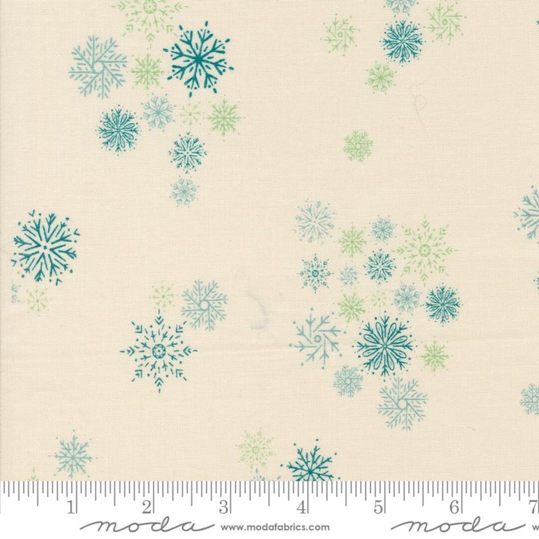 COZY WONDERLAND Snowflakes Natural Cream Teal Fancy That Design House ...