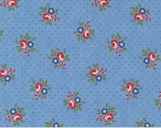 BELLE ISLE Bouquet Sky Blue Minick & Simpson 100% Cotton Quilting ...