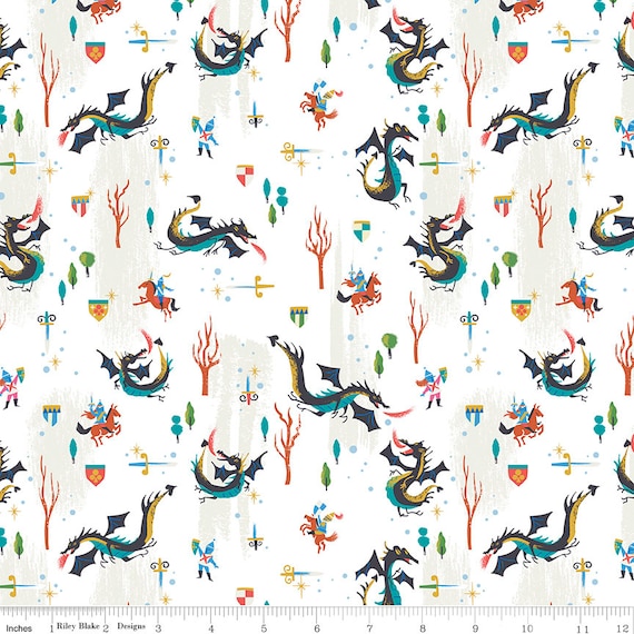 LITTLE BRIER ROSE Dragons Sparkle White Creamy White - Etsy