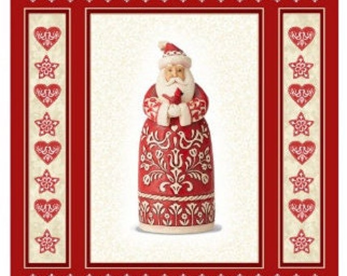 NORDIC NOEL Santa Panel 24" X 42" - Jim Shore - Benartex - 100 % Cotton ...