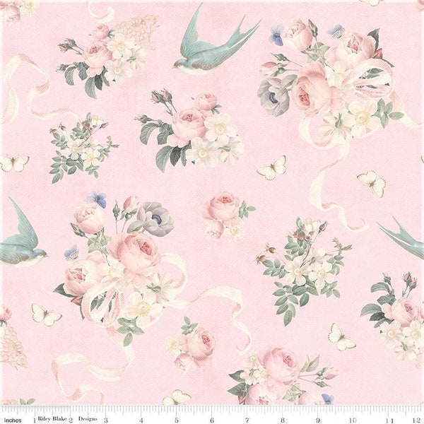 Pink Roses Fabric - Etsy