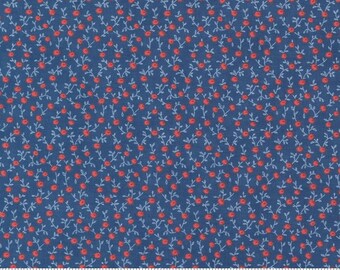 BELLE ISLE Main Floral Navy Minick & Simpson - 100% Cotton Quilting ...