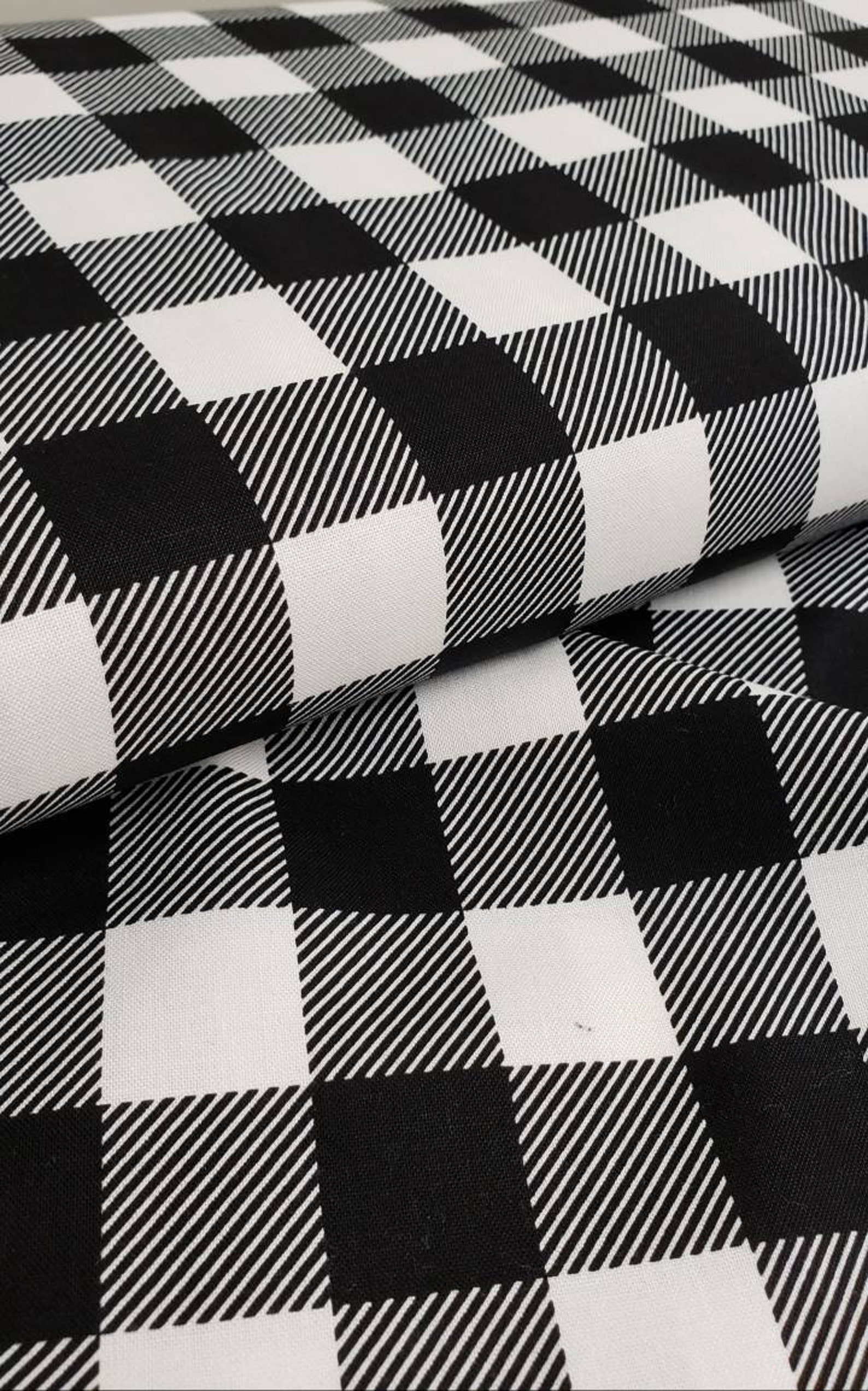 MODERN FARMHOUSE Black Buffalo Plaid Check Simple Simon - Etsy