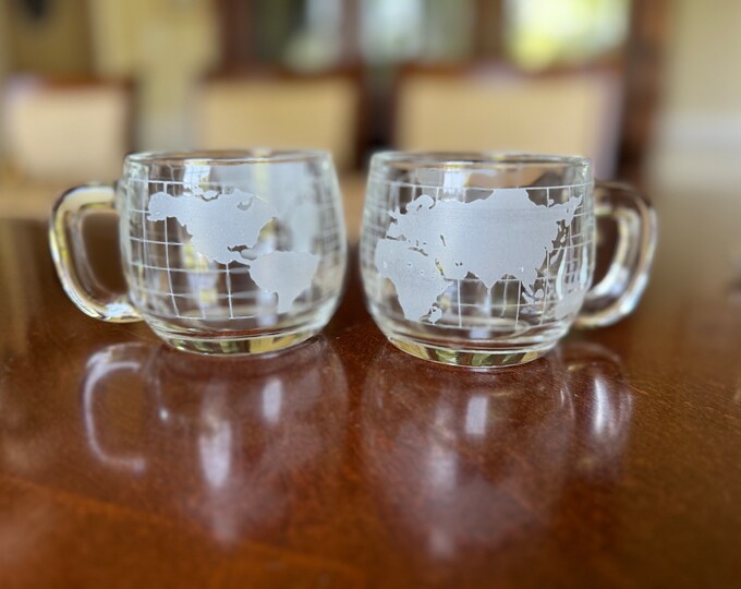 Vintage Nescafe World Map Coffee or Tea Set; Coffee Pot, Sugar, Creamer ...