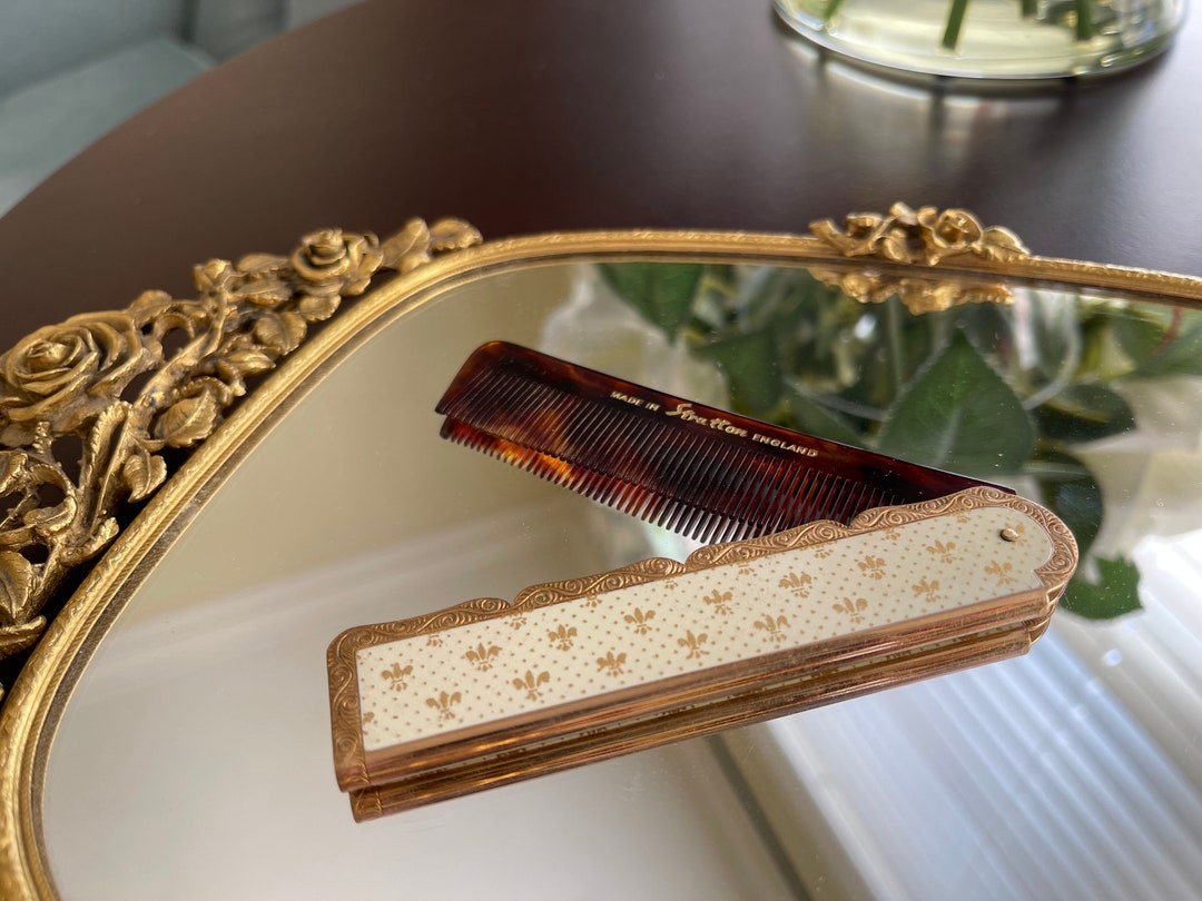 Vintage Stratton Gold Foldable Comb With Double Sided Fleur De Lis ...