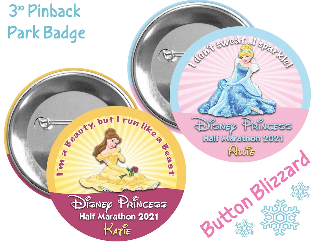 Princess Half Marathon 2021 - Disney Running Pin - Half Marathon Button ...