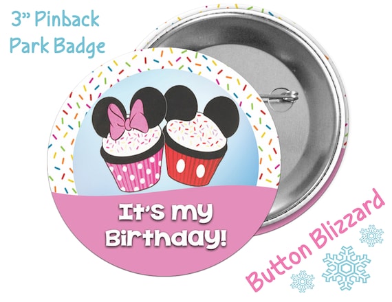 Celebrating My Birthday Button Theme Park Button Disney | Etsy