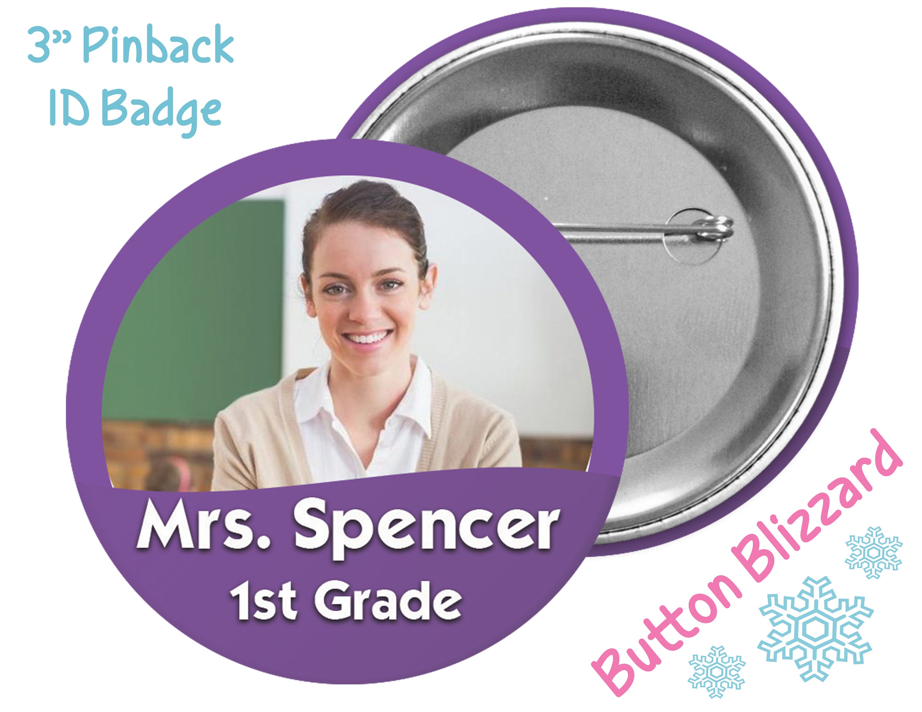 Customized Education Identification Badge Teacher Picture ID | Etsy