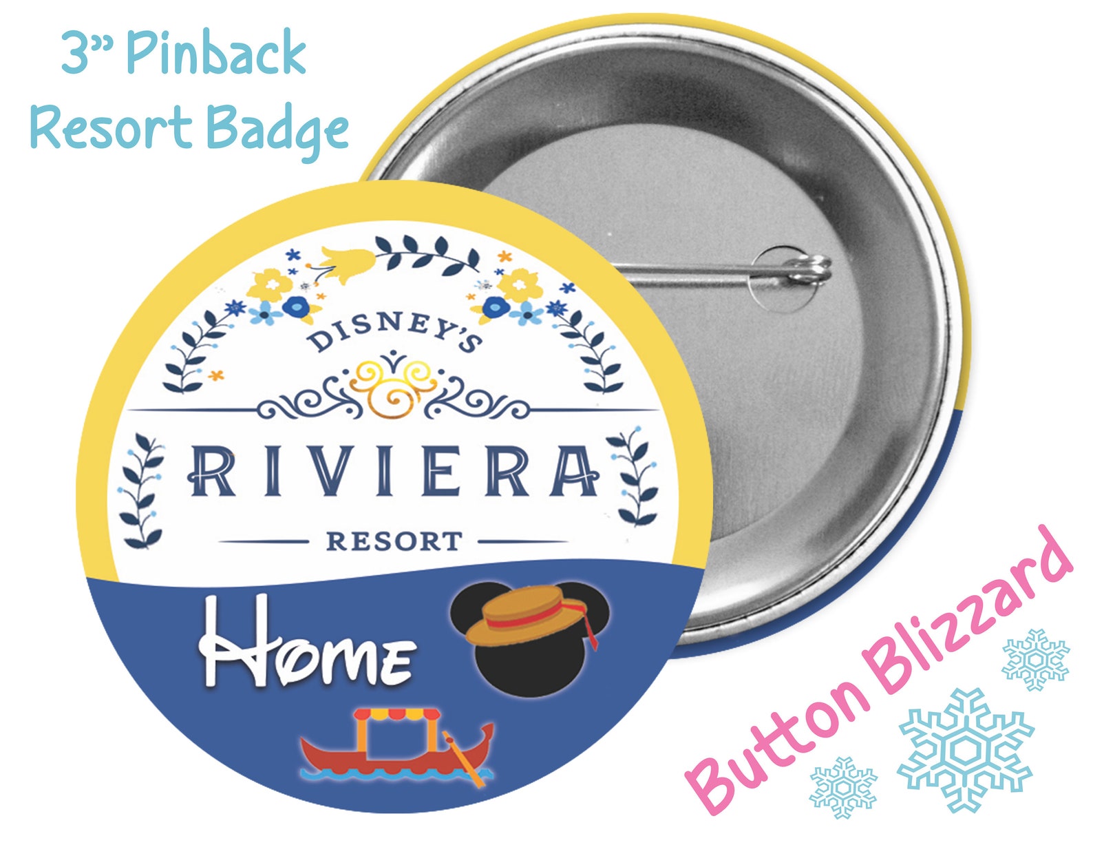 Riviera Resort Disney Vacation Club Button - Disney Resort Hotel Button ...
