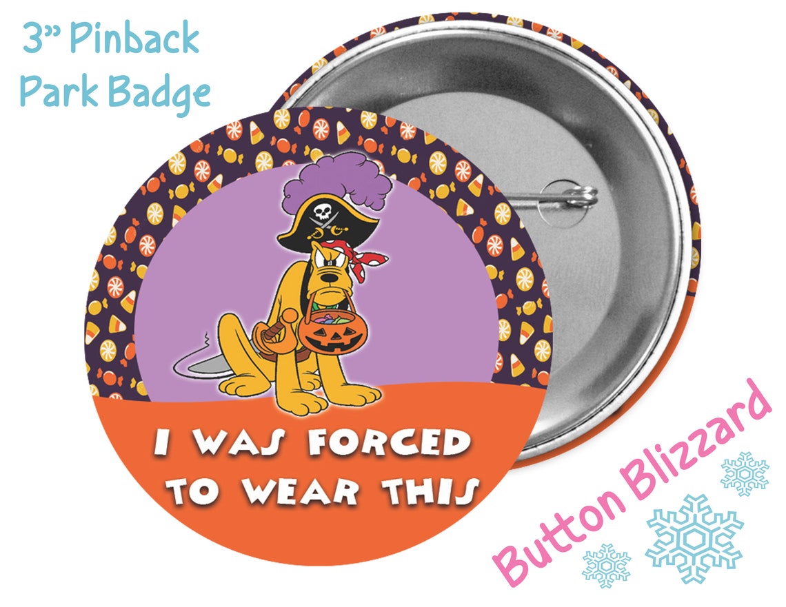 I Was Forced to Wear This Button - Funny Pluto Costume Button ...