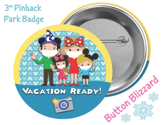 Vacation Ready Button Disney Vacation Badge Family Trip - Etsy