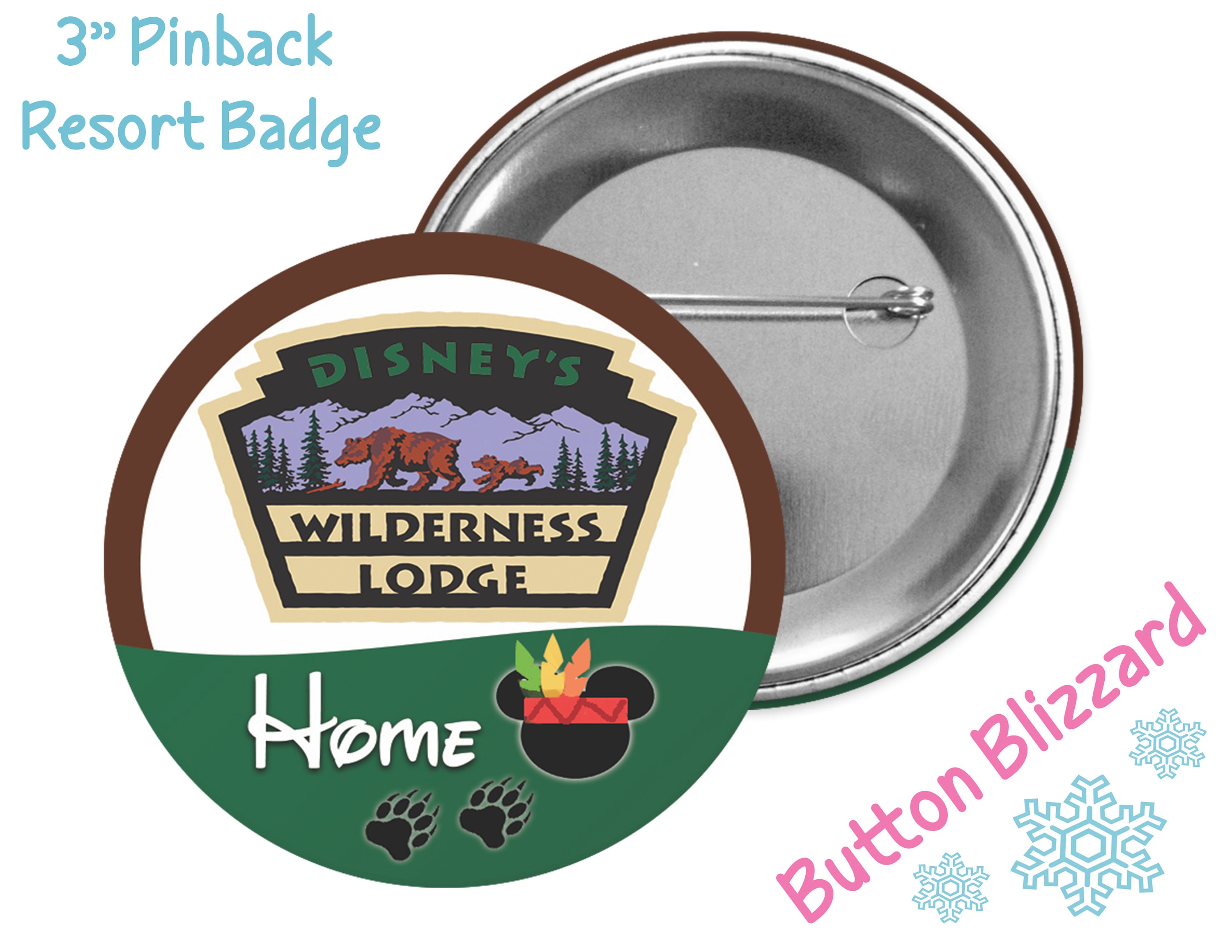 Wilderness Lodge Resort Hotel Button Disney Resort Pin | Etsy