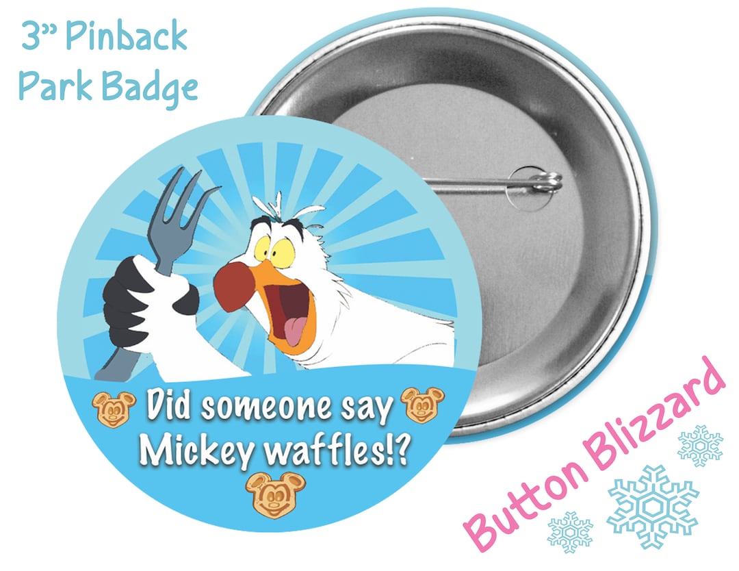 Scuttle Button - Little Mermaid Seagull Pin - Mickey Waffle Button ...