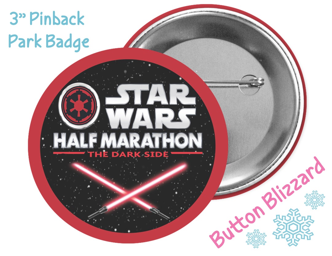 Star Wars Half Marathon Button - Rundisney Event Button - Star Wars ...